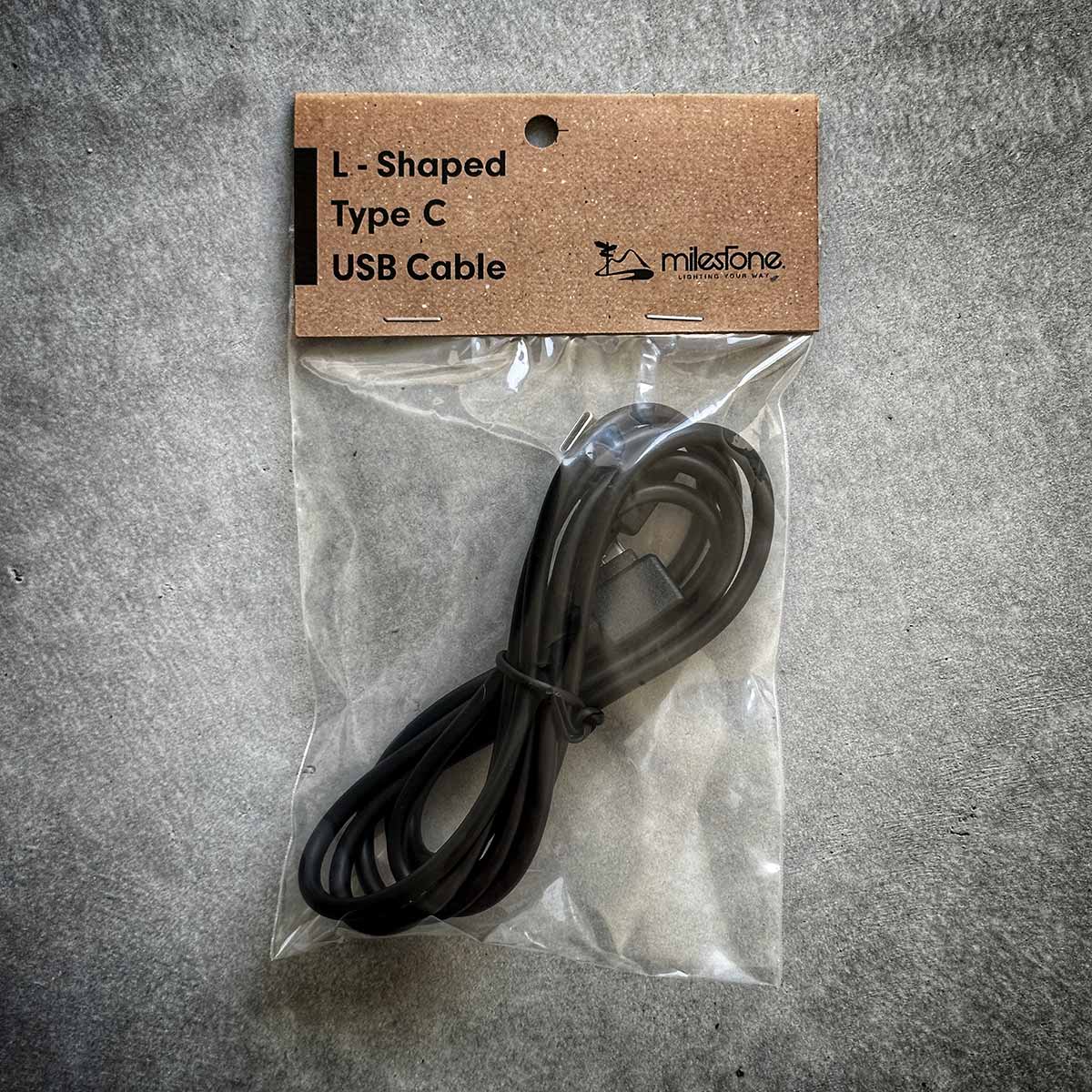 【milestone】 L-Shaped Type-C USB Cable / L型 タイプC USBケーブル/ ブラック – OUTDOOR ...